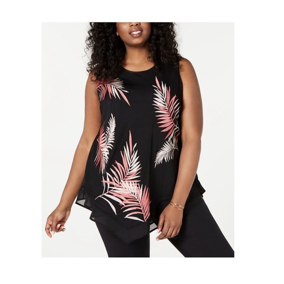 Alfani | Tops | Alfani Tank Top Womens Size X Black With Floral ...